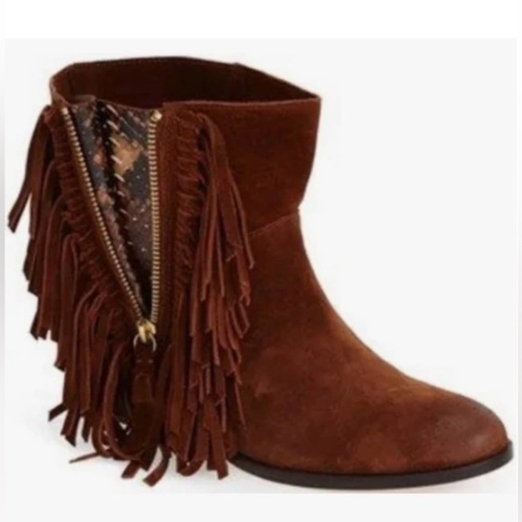 Anthropologie | Shoes | Anthros Cynthia Vincent Boots Python Chestnut ...